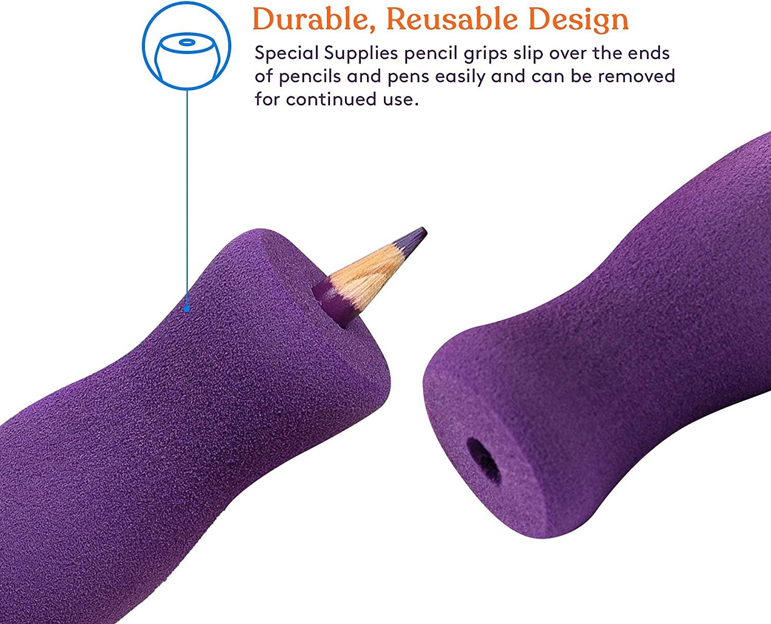 Special Supplies Long Foam Pencil Grips - Colorful Cushioned Holders ...