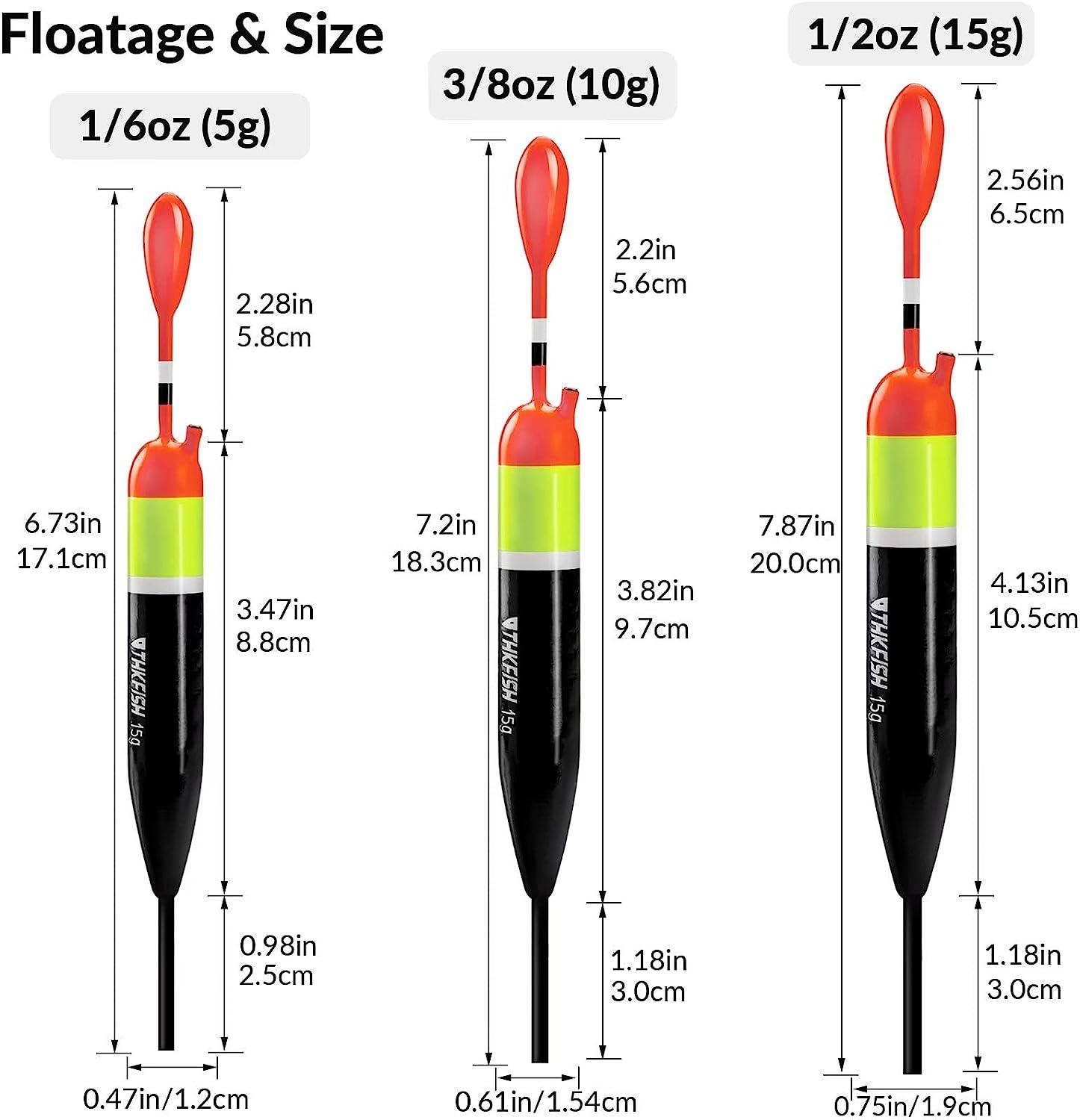 THKFISH Fishing Bobbers - Slip Bobbers for Crappie Fishing, Balsa ...