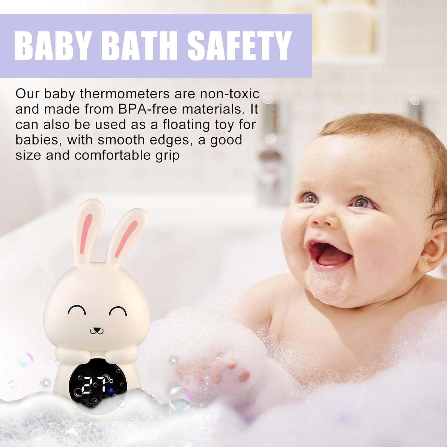 Buy Bathecover Baby Digital Bath Thermometer - Safe LED Touchscreen Water Temp Alert for Kids ...