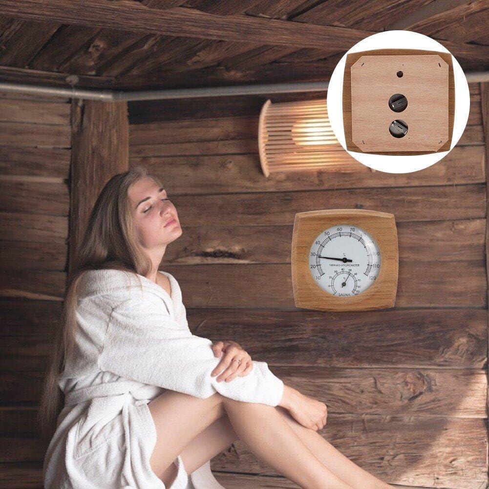 Luxylei 2-in-1 Wooden Thermo-Hygrometer | Digital Sauna Room ...