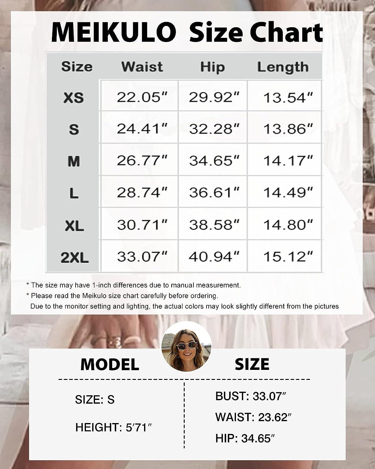 Meikulo Women Smocked Ruffle Mini Skirt - High Waisted Tiered Short ...