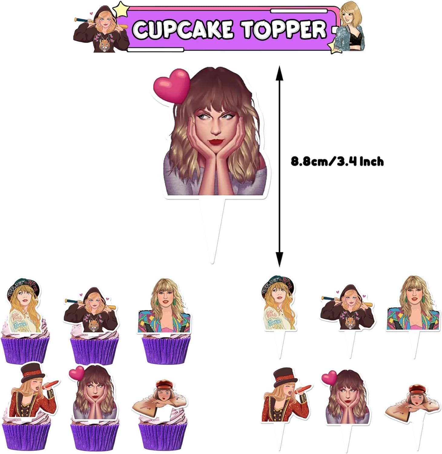 13Pcs Music Singer Cupcake Toppers - Pop Music Singer Merchandise Happy ...