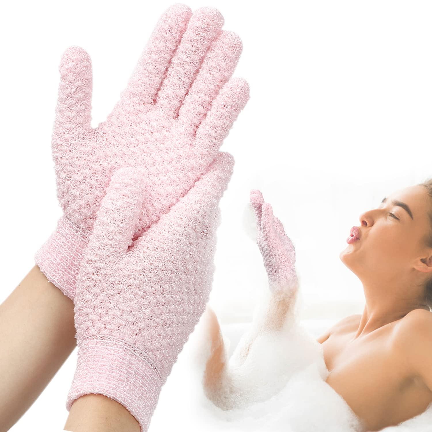 Peeling Gloves for Body & Face - Double-Sided Microfiber Dead Skin ...
