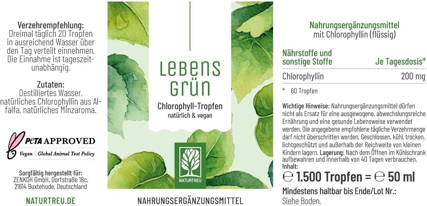 Lifelong Alfalfa Chlorophyll Liquid 50ml - 200mg Daily Dose - Vegan ...