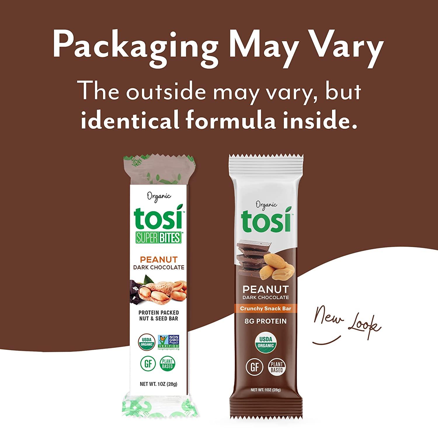 Tosi Organic SuperBites Vegan Snacks Super Combo - Peanut Dark ...