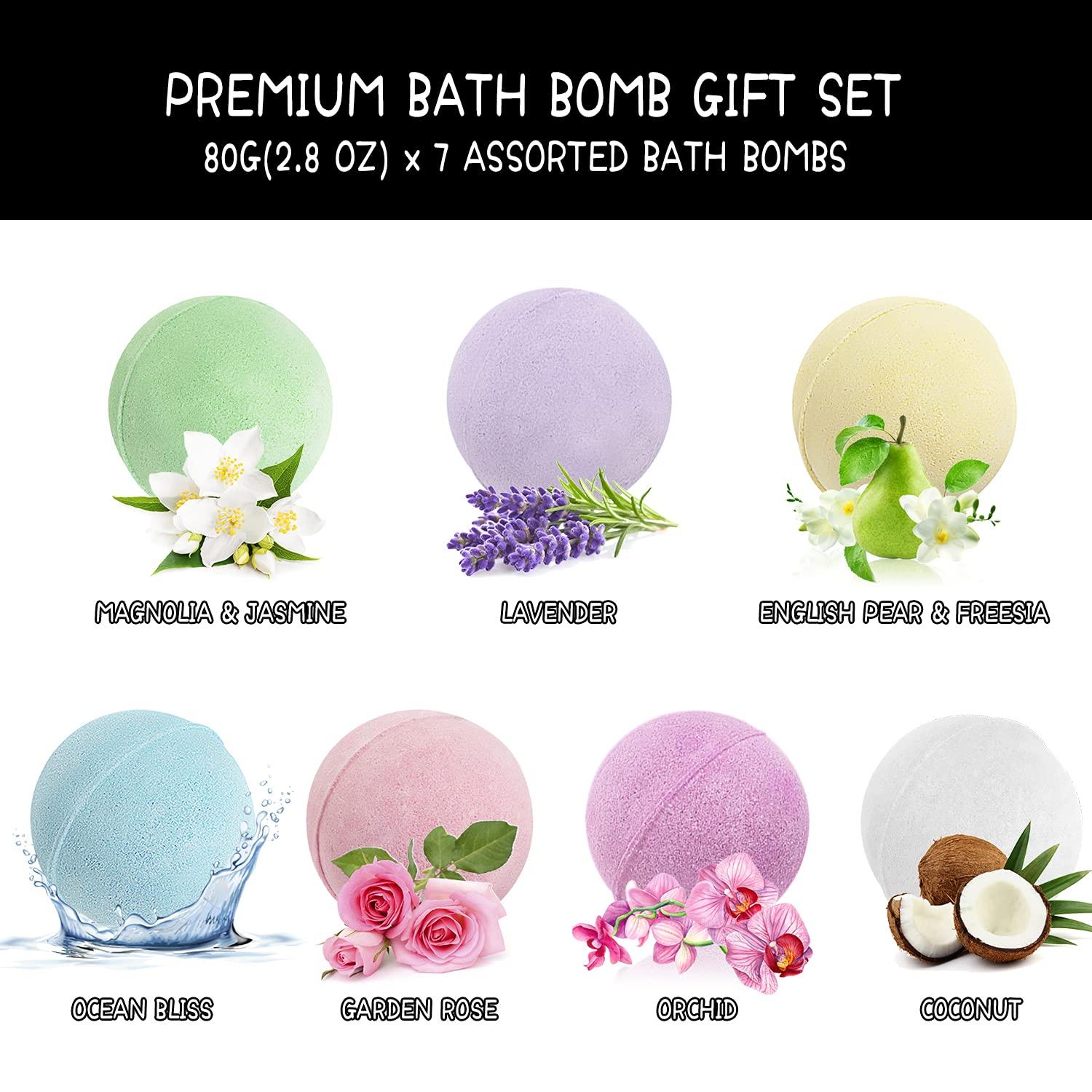 Spa Bath Fizzies Gift Set - Natural Bubble Bath Bombs for Mother, Wife ...