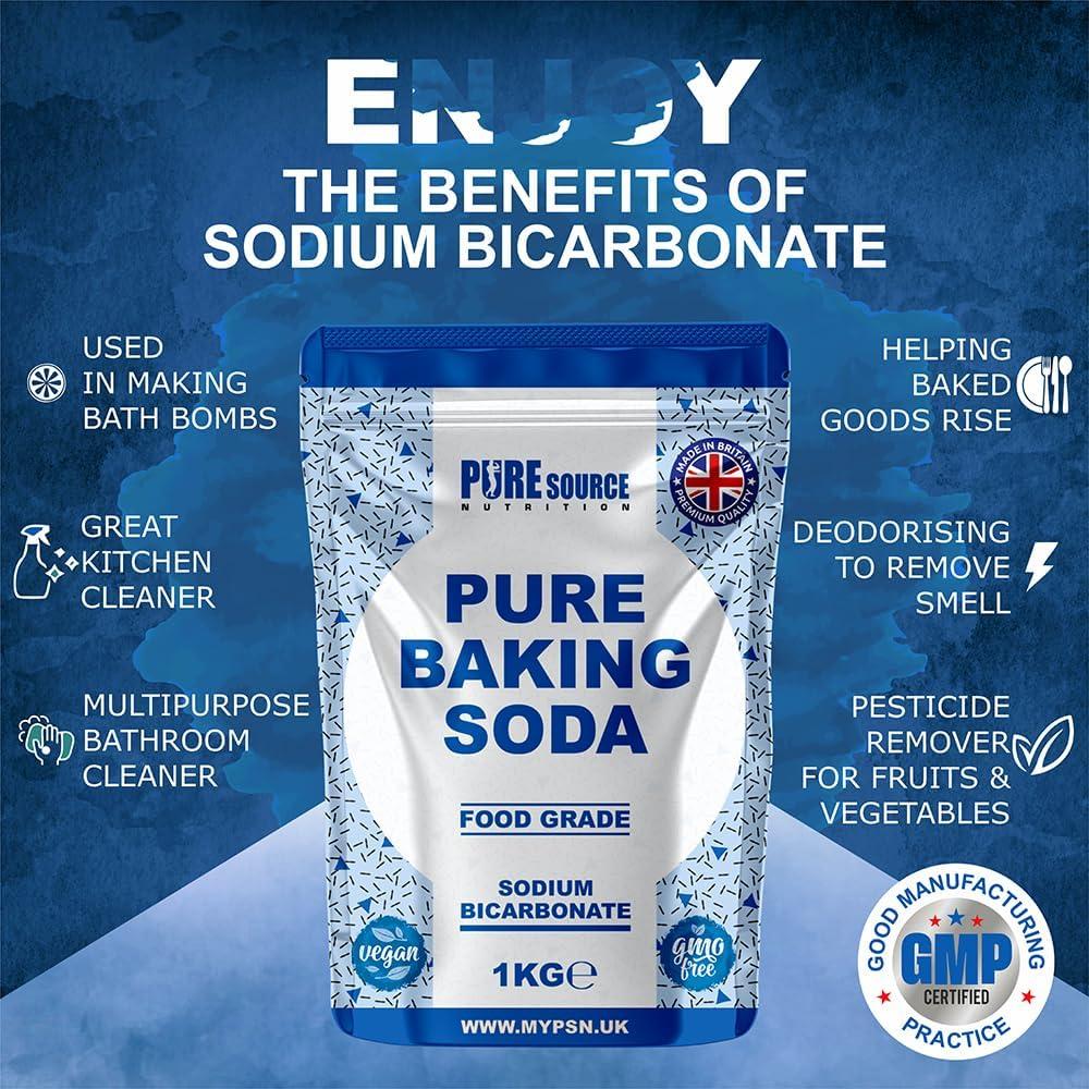 Pure Baking Soda 1KG VEGAN 100% Sodium Bicarbonate of Soda Food Grade ...