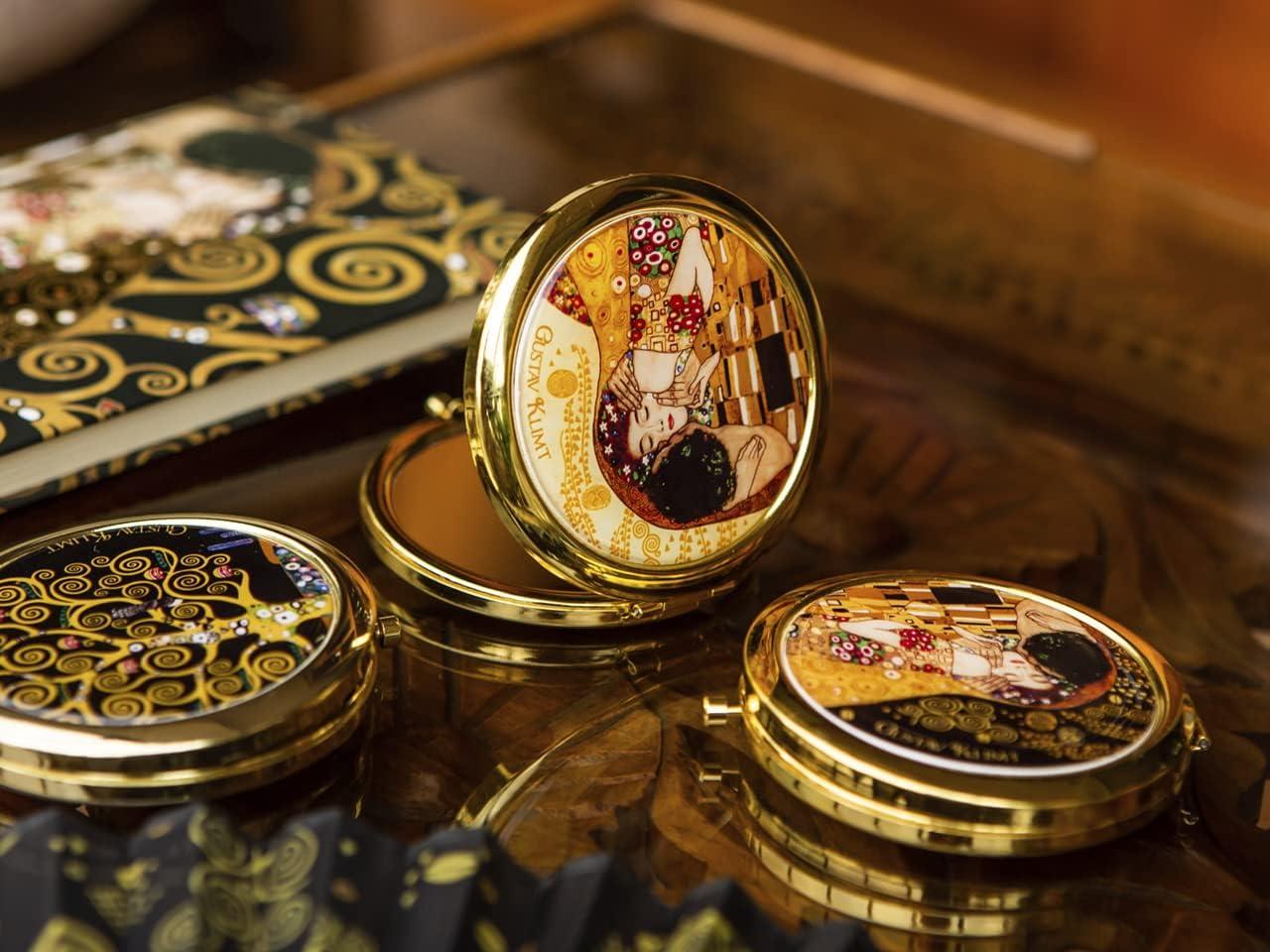 Carmani Gold Plated Bronze pocket compact travel Mirror decorated with ...
