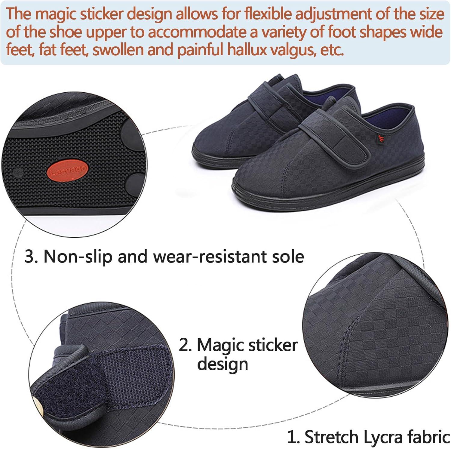 Men & Women Diabetic Shoes | Adjustable Support Footwear for Swollen ...