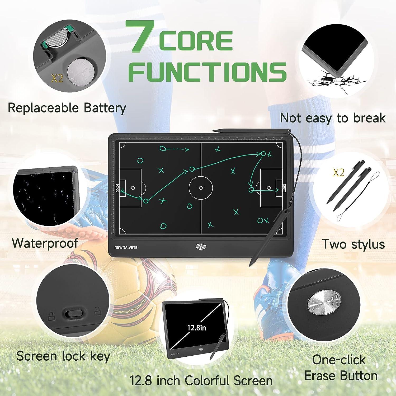 Newnaivete 12.8 inch Electronic Football Coach Board with LCD Display and Stylus Pen - Soccer ...