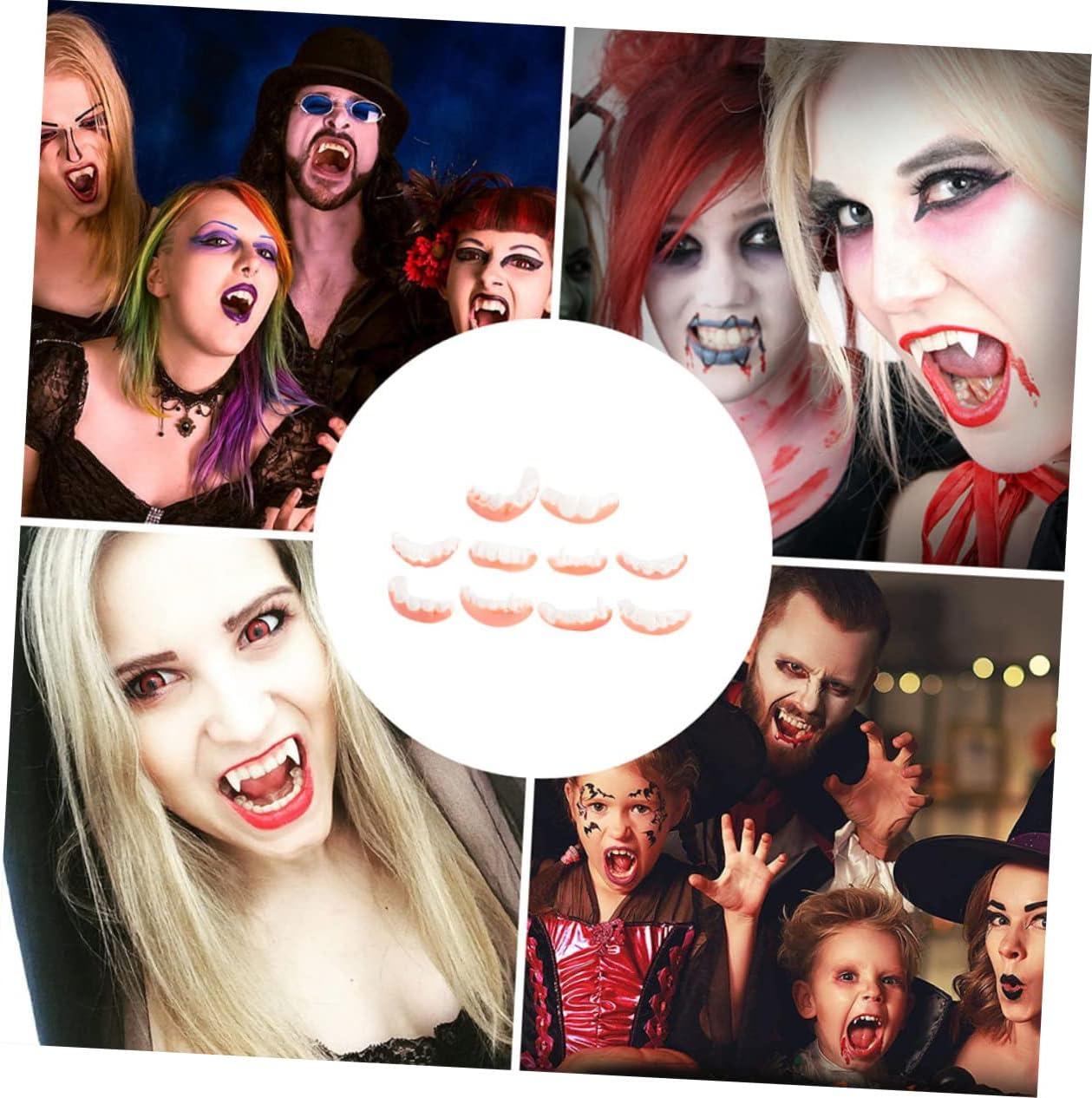 Lurrose 60 STK Halloween Teeth - Realistic Cosplay Werewolf Teeth for ...