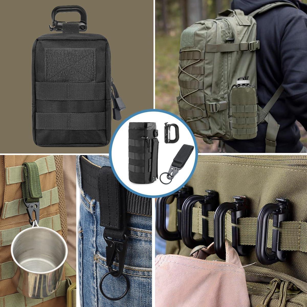 Mucher 3 Pack Tactical Hip Pockets - Molle Bags for Outdoor Hiking ...