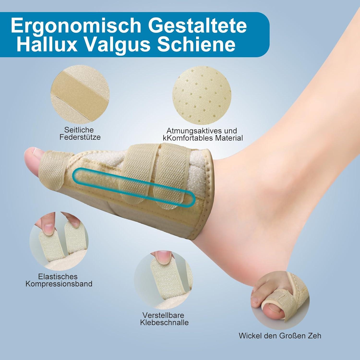 Hallux Valgus Correction Rail - Relief for Toe Pain & Alignment | Beige ...