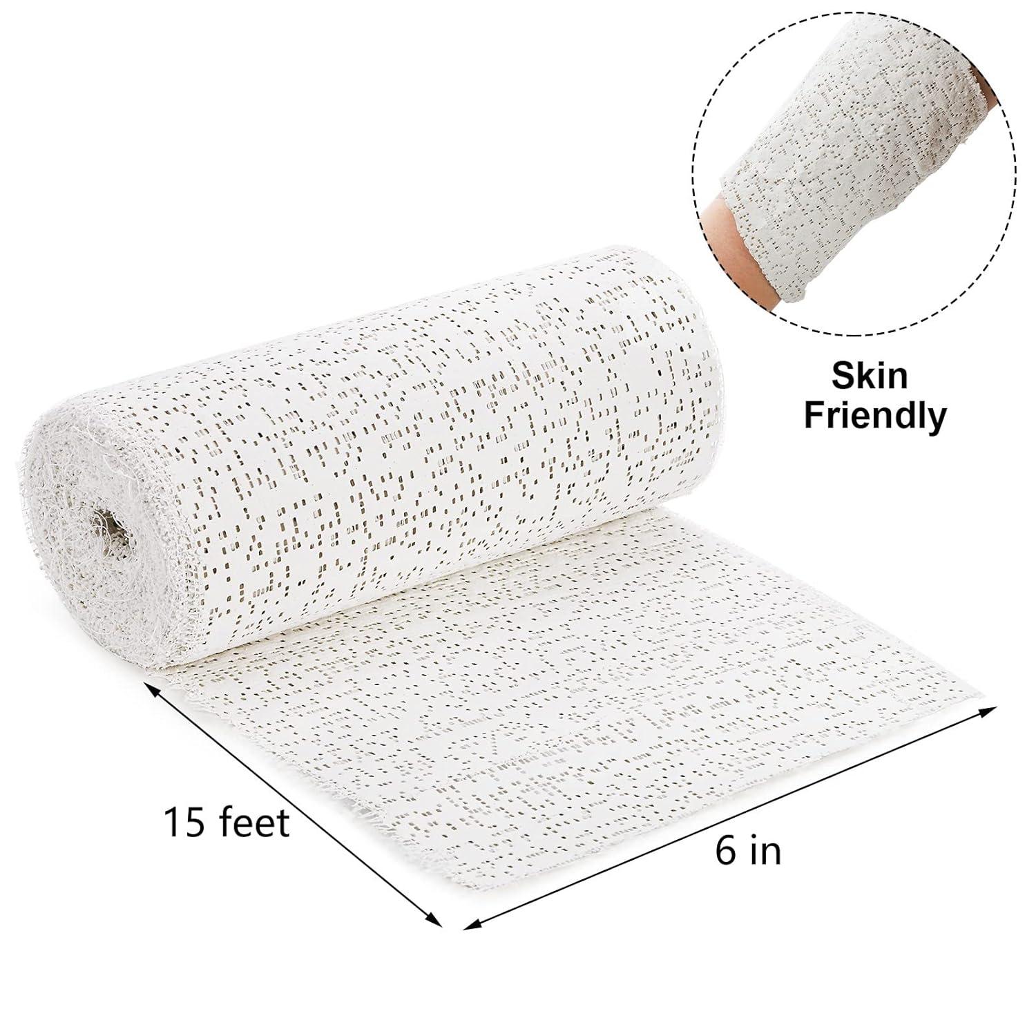 Lawei 8 Pack Plaster Cloth Rolls - 6 x 15' Gauze Bandages for Mask ...