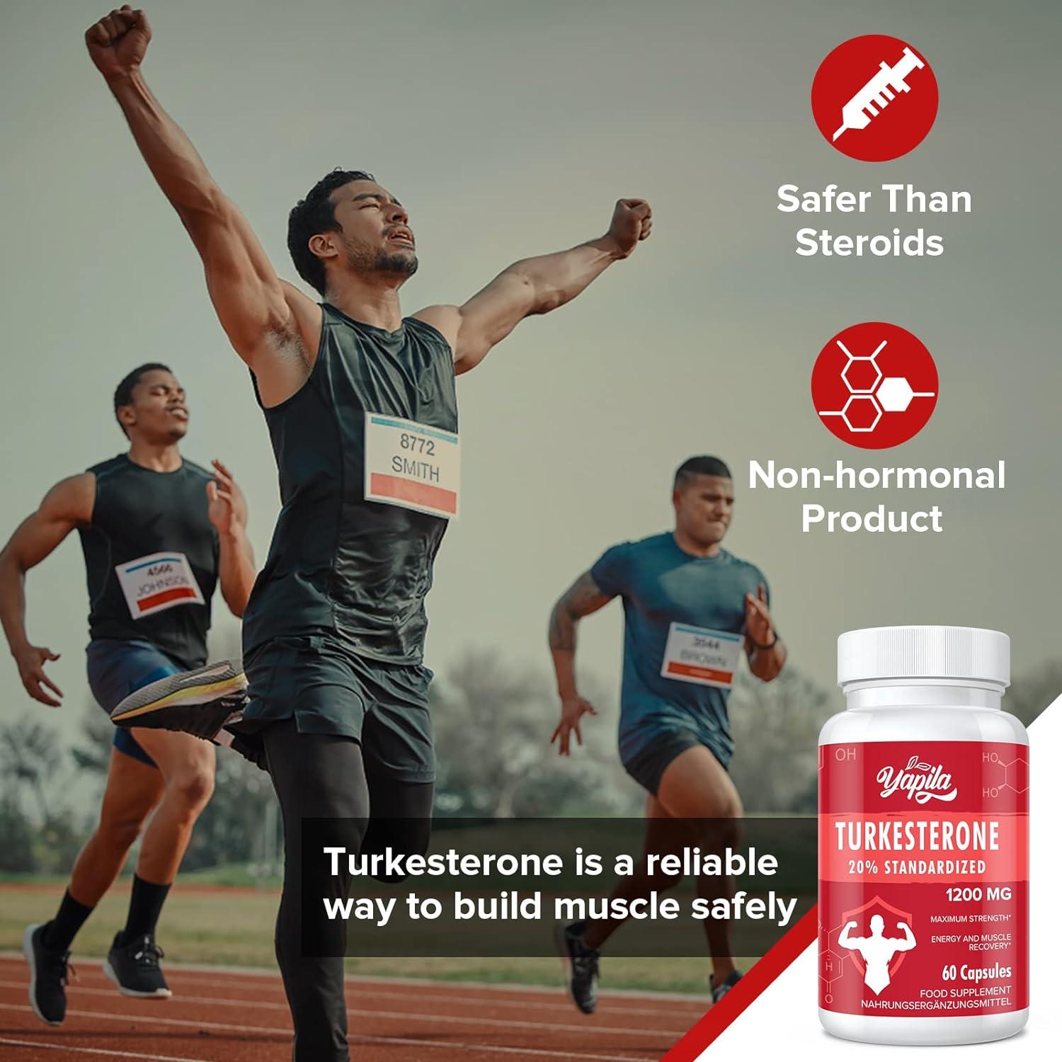 Turkesterone 1200mg Supplement - Max Strength Ajuga Turkestanica Extract for Bodybuilding - 60 ...