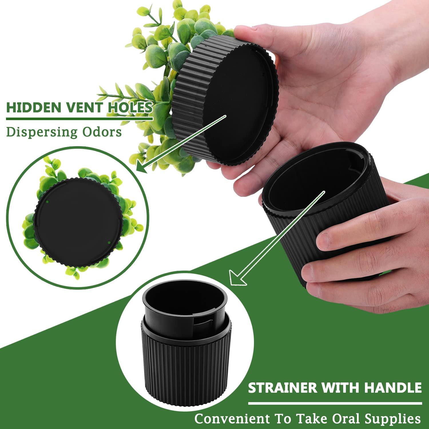 Invisible Denture Bath with Eucalyptus Design - Denture Cup for ...