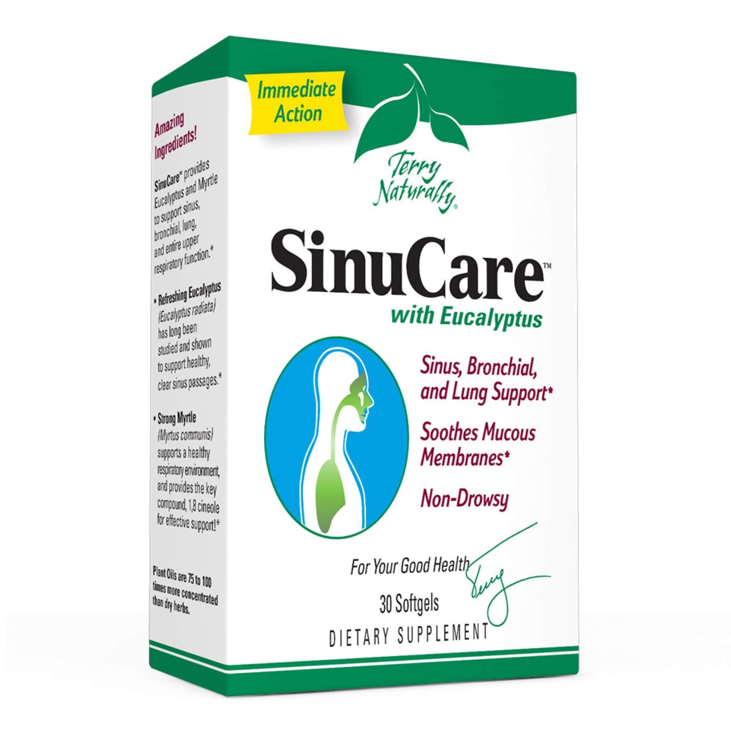 Terry Naturally SinuCare - Eucalyptus & Myrtle Oil Complex 320mg ...