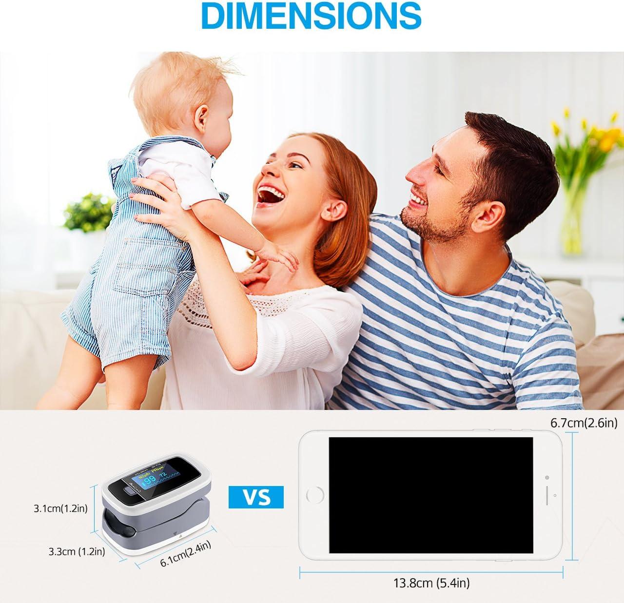 Ansta Pulse Oximeter Fingertip - Blood Oxygen & Heart Rate Monitor with ...