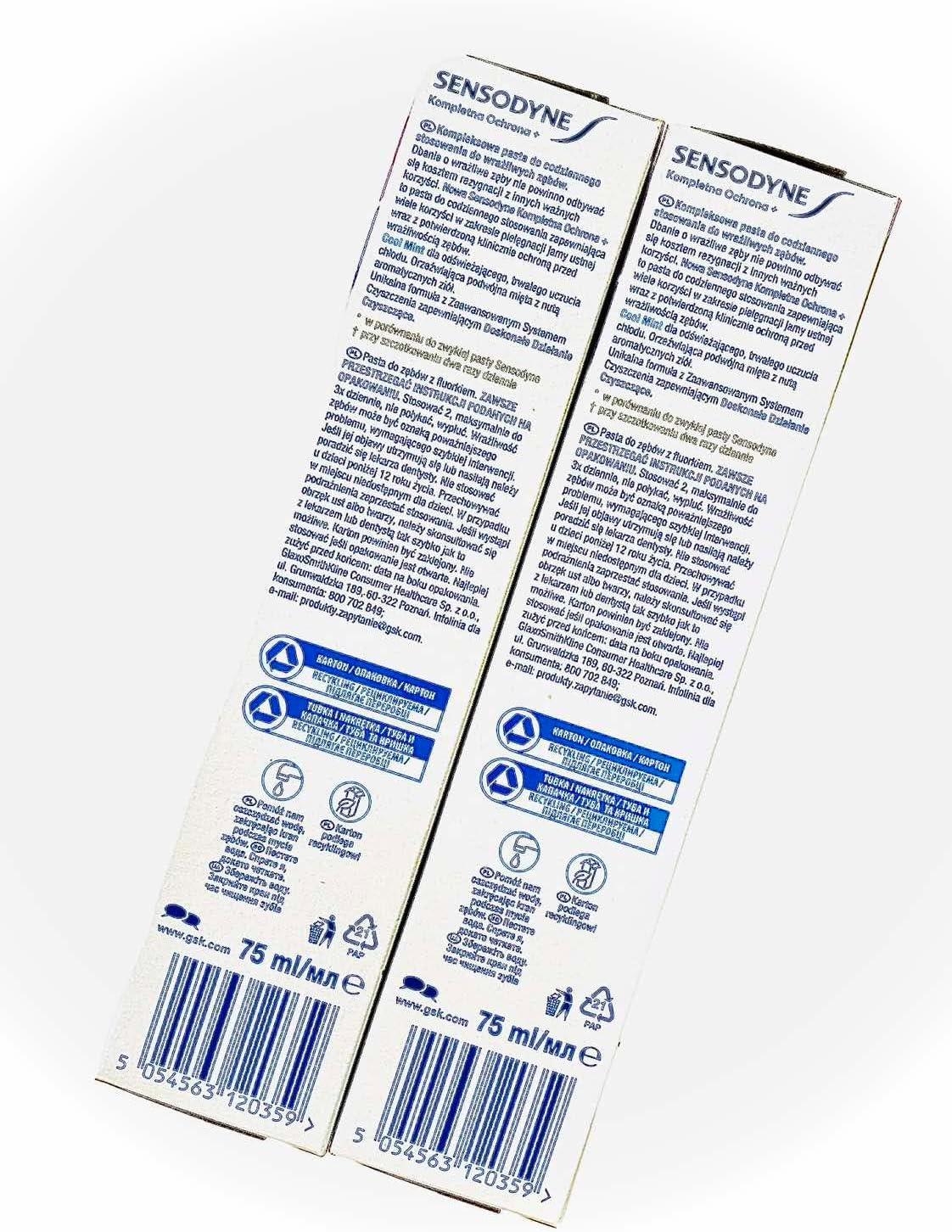 SENSODYNE Complete Protection Toothpaste 2 x 75ml - Optimal Care for ...