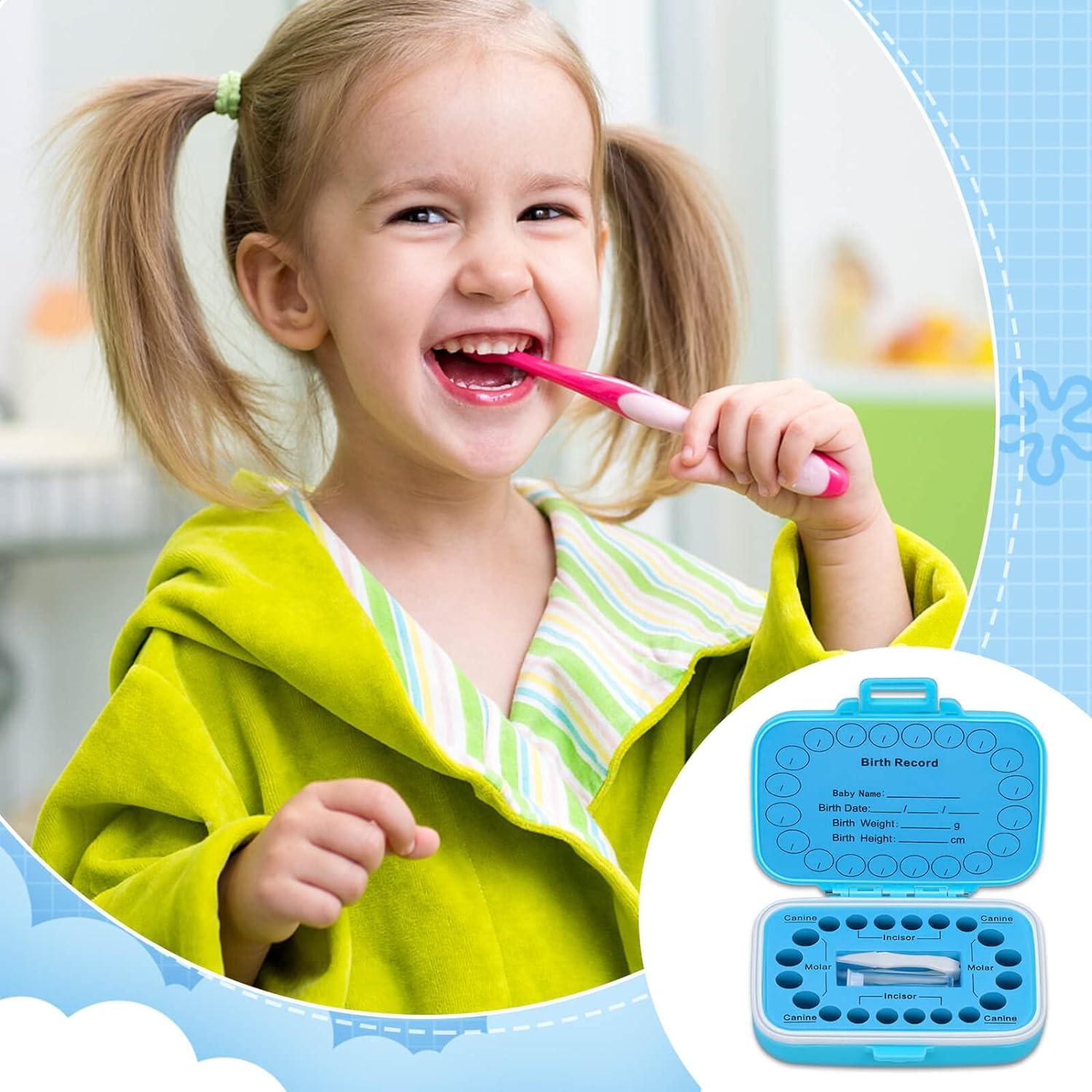 Kids Tooth Keepsake Box - Blue Tooth Holder for Lost Teeth - Teeth ...