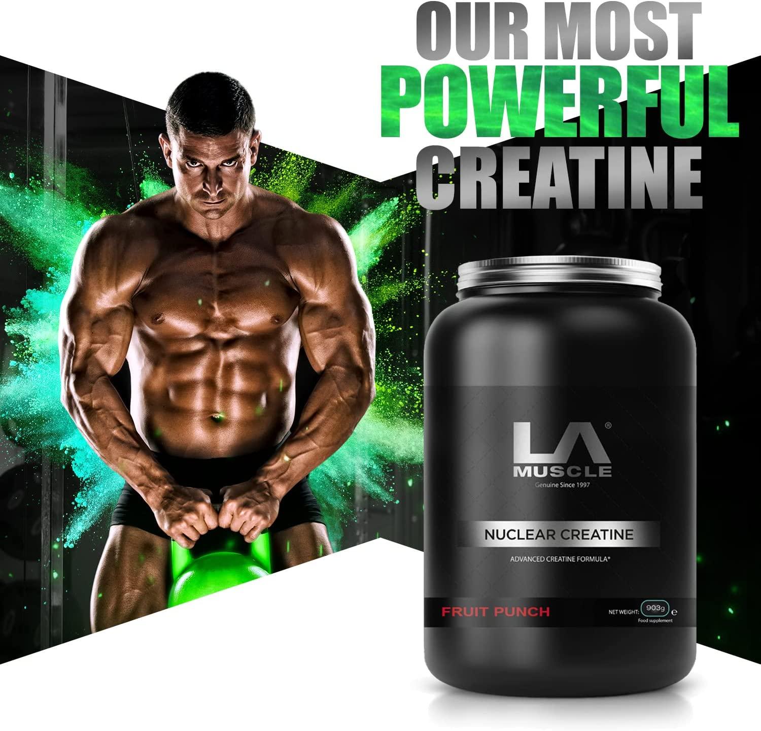 LA MUSCLE Nuclear Creatine 900g - Super-Micronised Fruit Punch Monohydrate