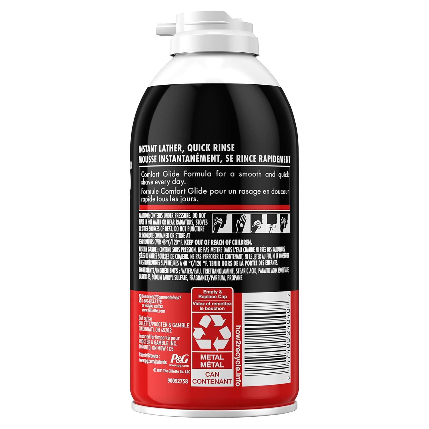 Buy Gillette Comfort Glide Foamy Regular Shave Foam for Men - 11 Ounce ...