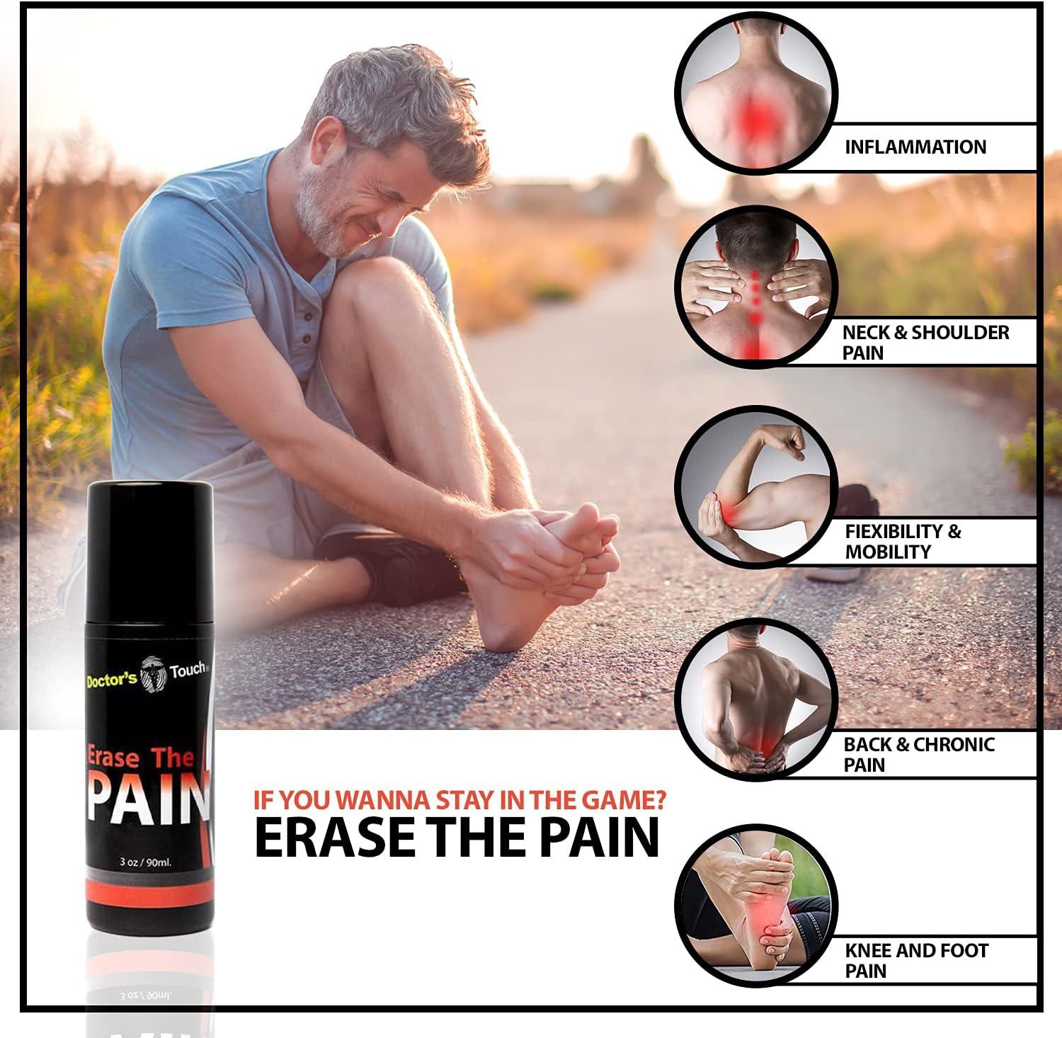 Doctor's Touch Erase The Pain Relief Roll On - Fast Acting Topical ...