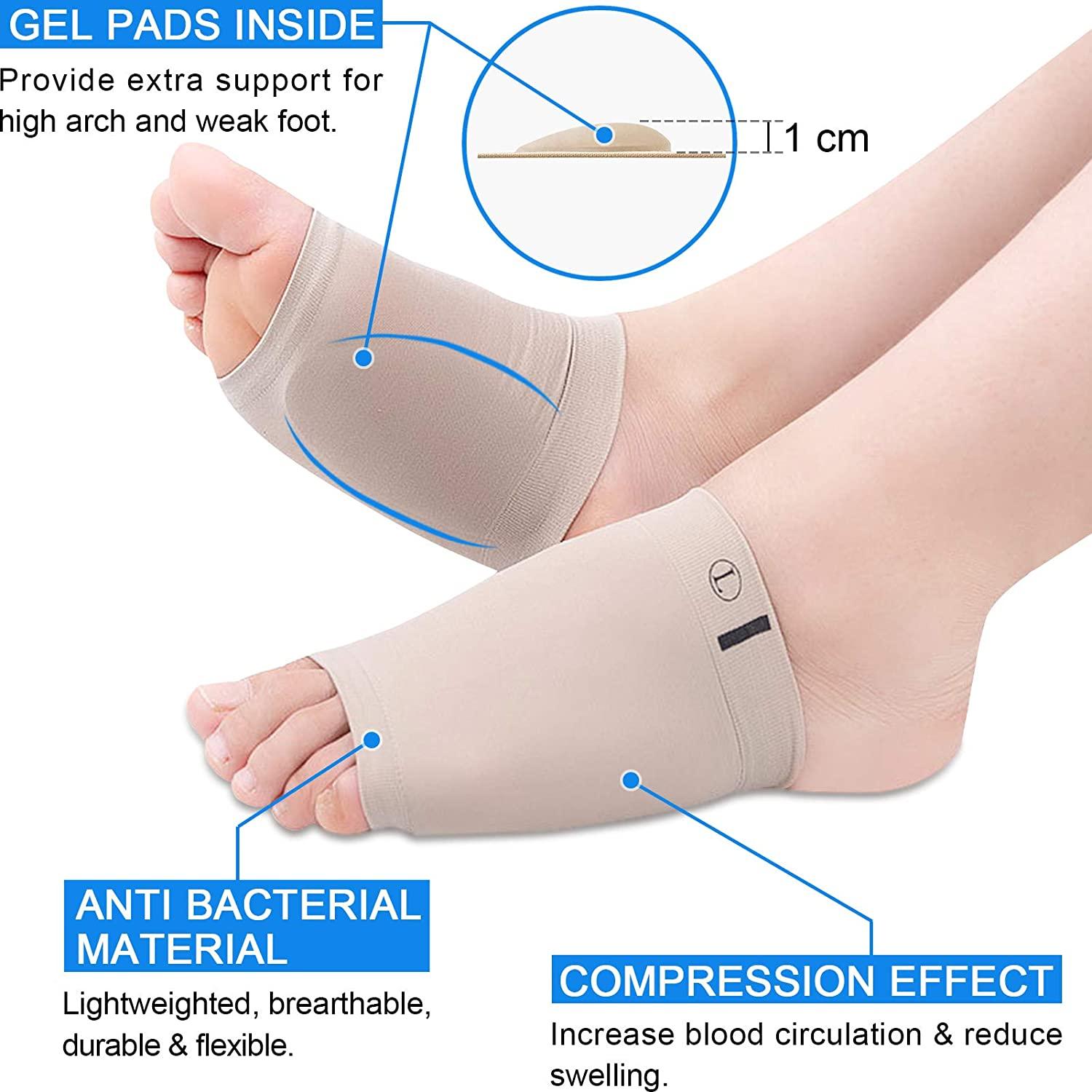 Ailaka Compression Arch Support Sleeves - Plantar Fasciitis Relief ...