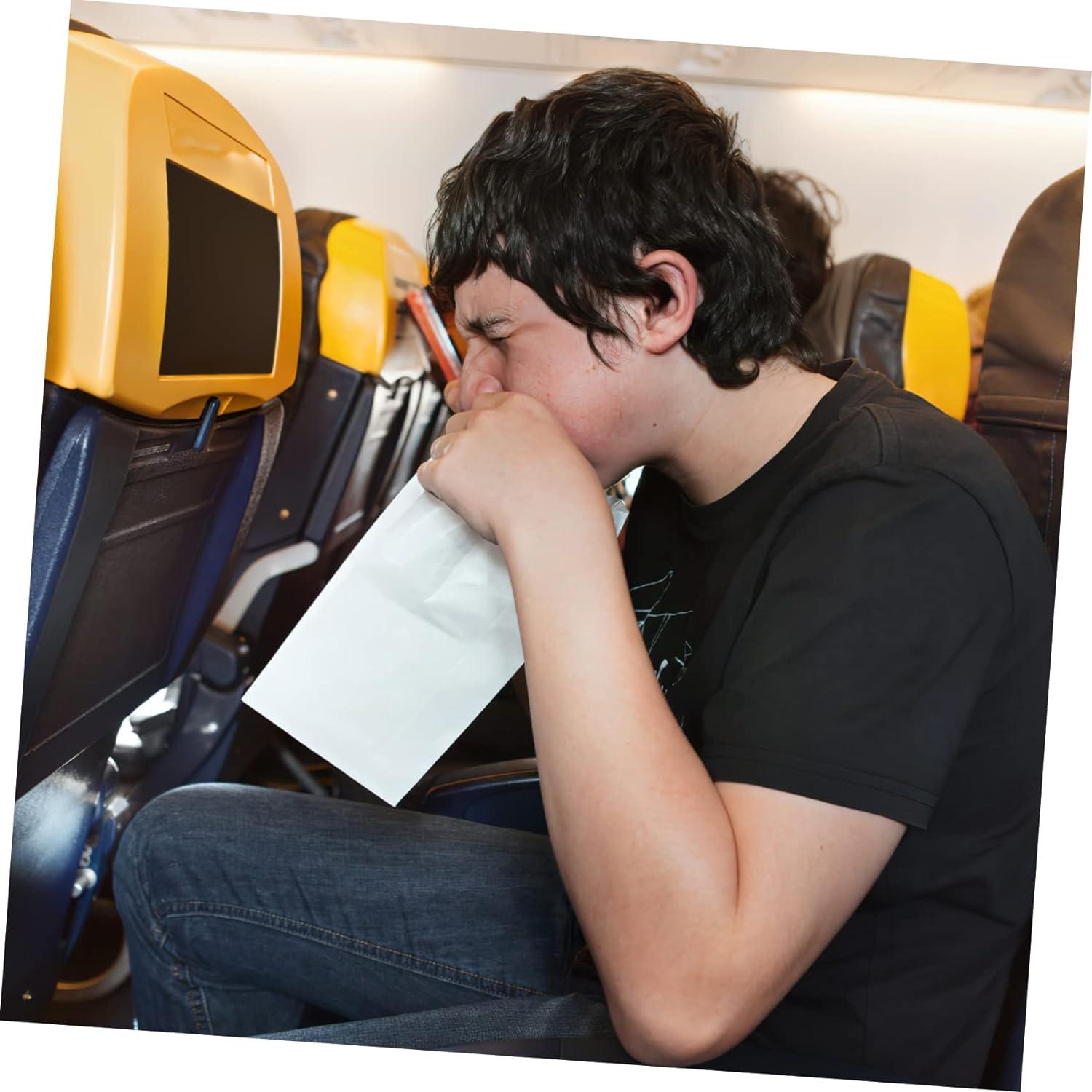 FRCOLOR Disposable Emesis Bags - Pack of 25 White Vomit Bags for Travel ...