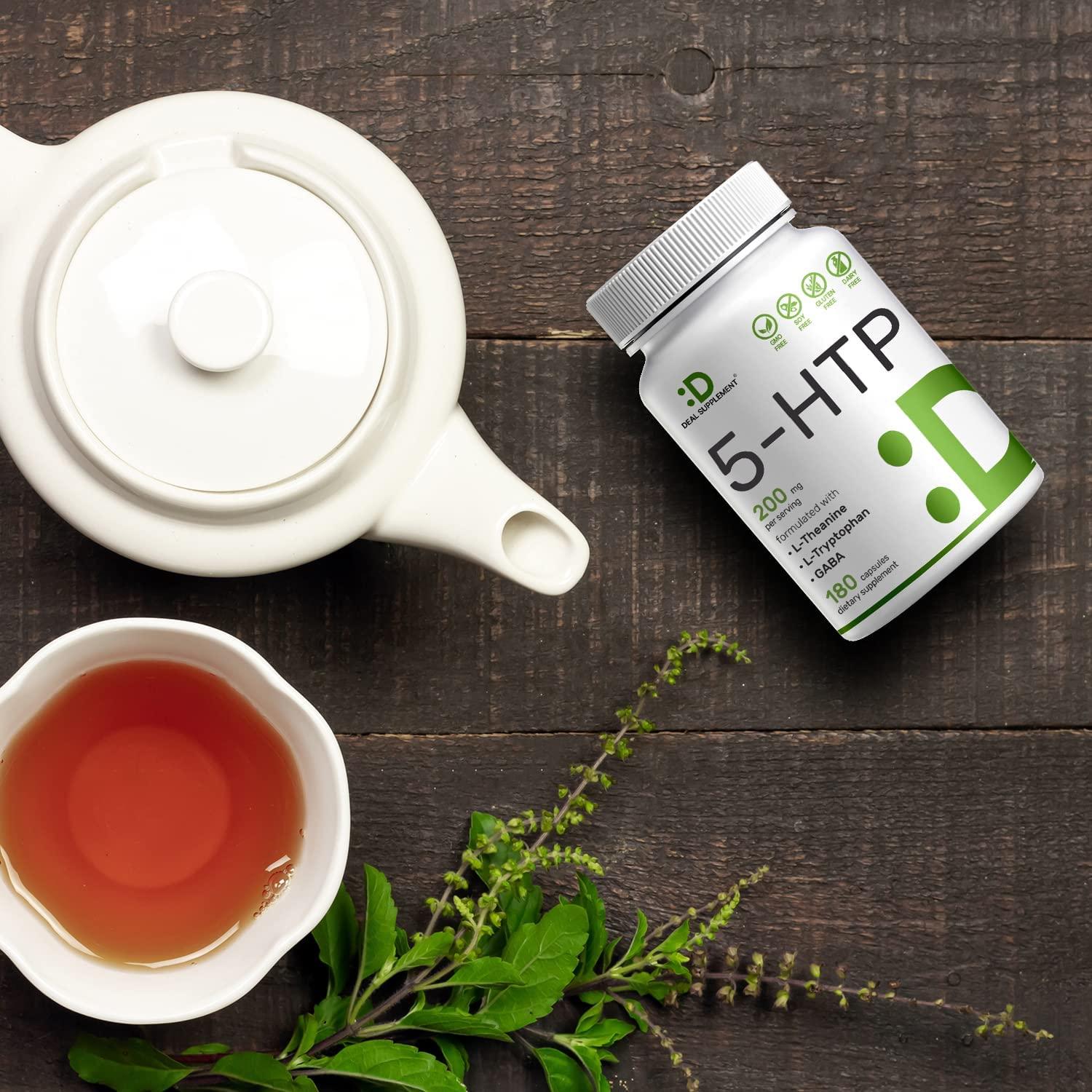 5-HTP 200mg Capsules - 240 Count | 98% Griffonia Seed Extract ...