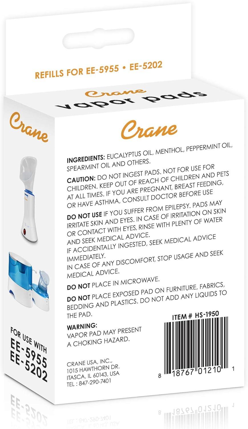 Crane Menthol-Eucalyptus Universal Vapor Pads 12 Pack - For Droplets ...