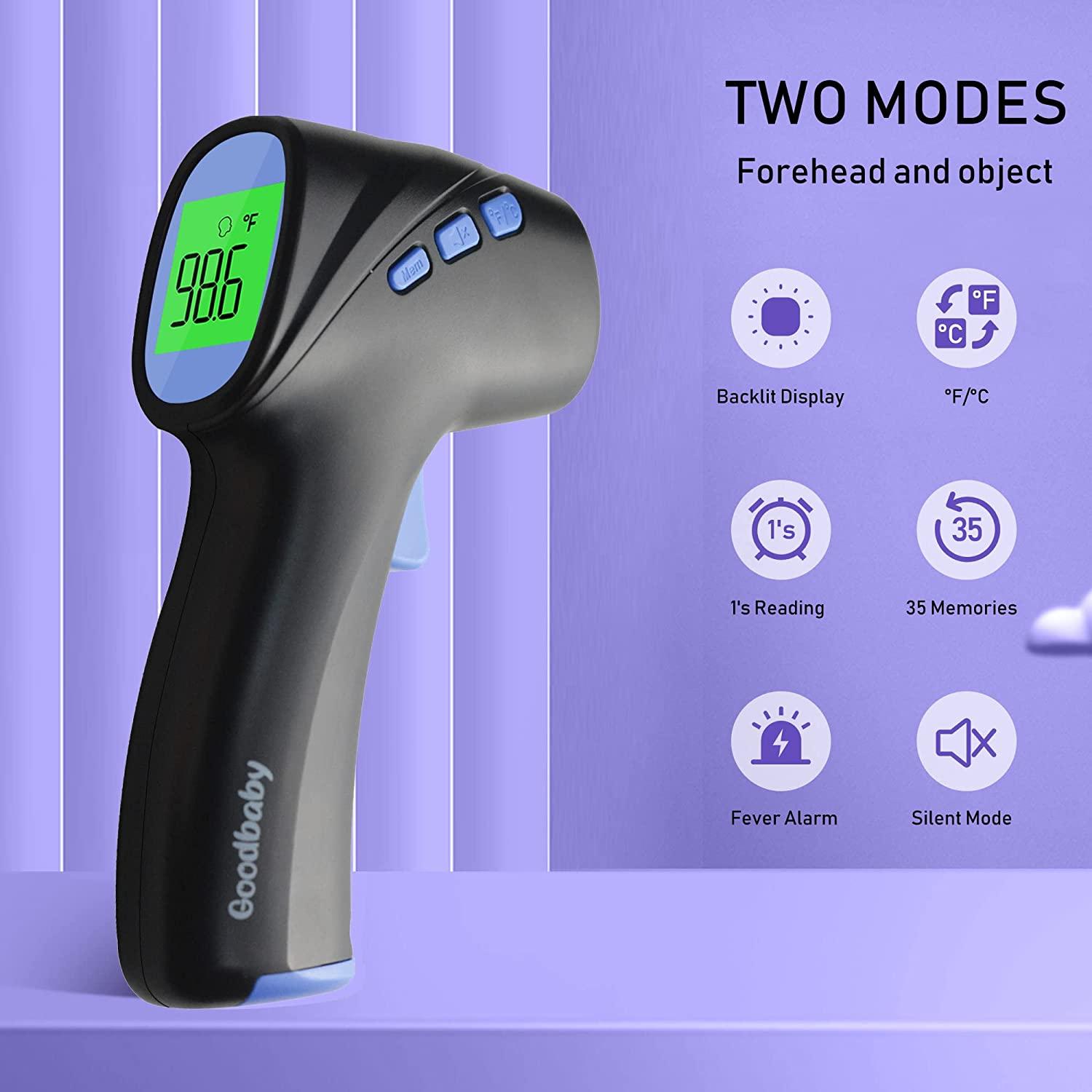 Touchless Forehead and Object Thermometer - Fast & Accurate Dual-Mode 2 ...