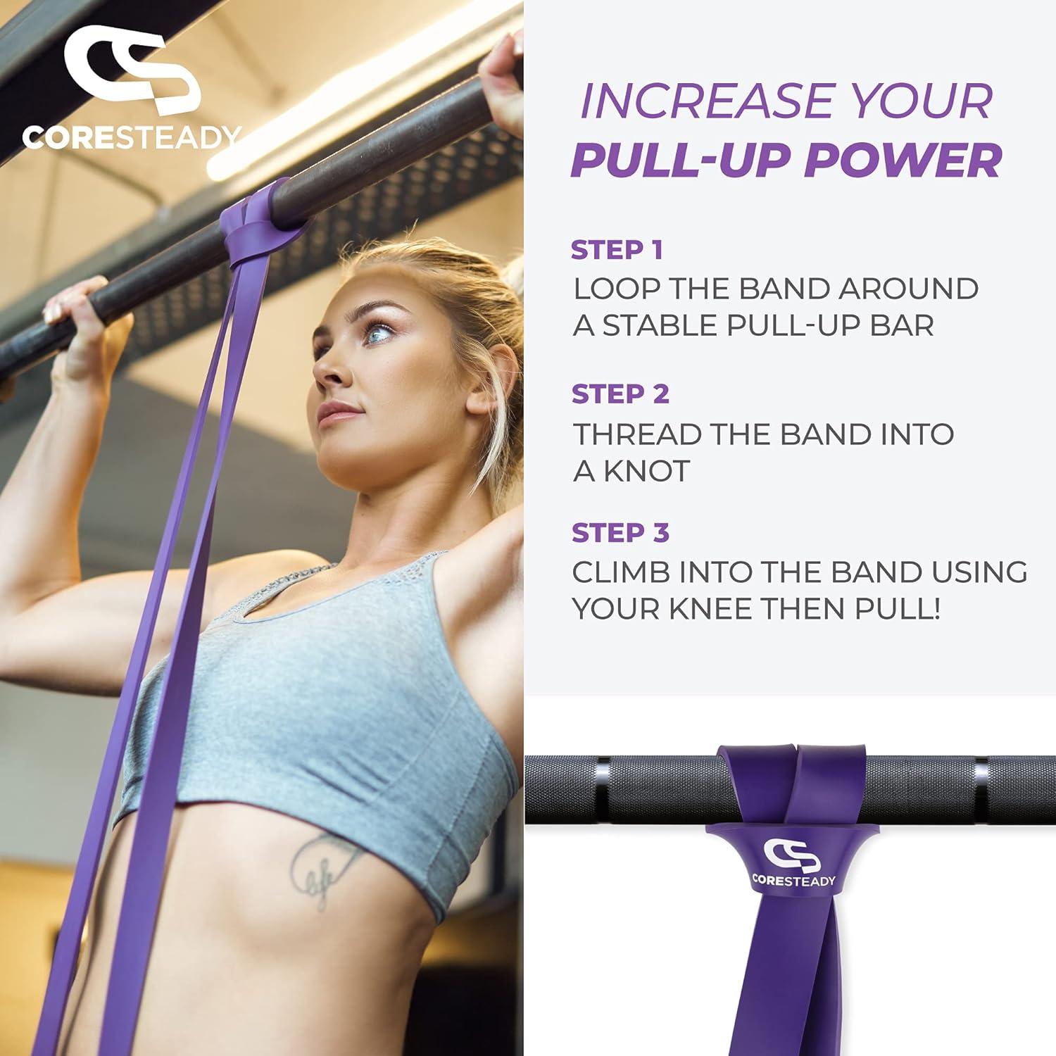 Coresteady Pull Up Bands & Resistance Bands - Heavy Duty Rubber Loop Bands for Men & Women ...