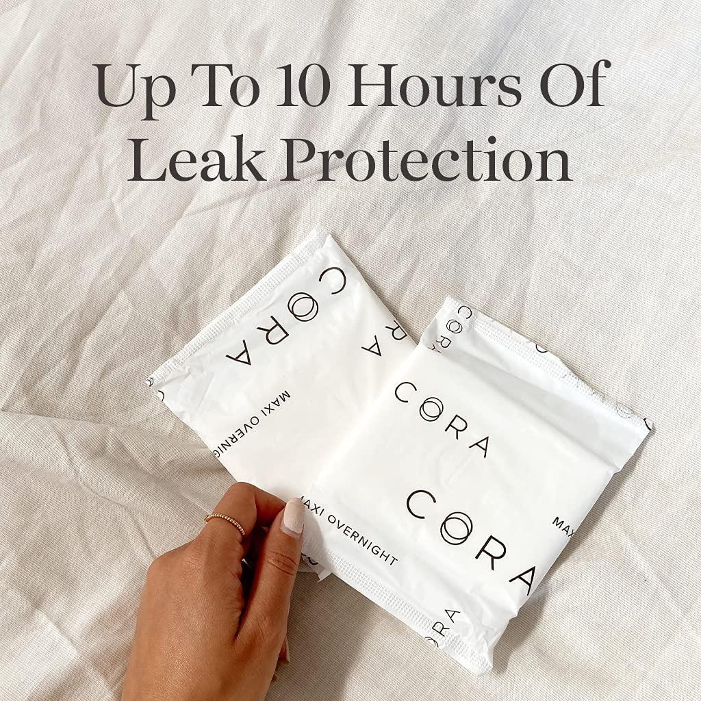 Cora Organic Ultra Thin Period Pads with Wings - Super Absorbency | 100 ...