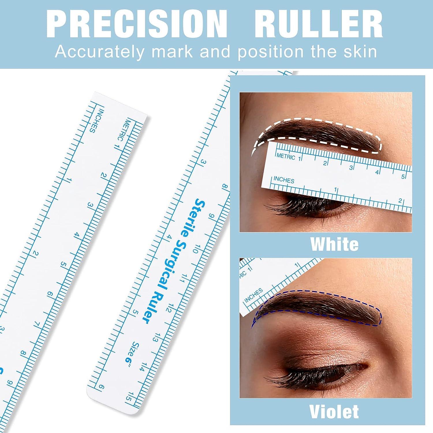 8 Piece Microblading Marker Pen Set with Paper Ruler | Eyebrow ...