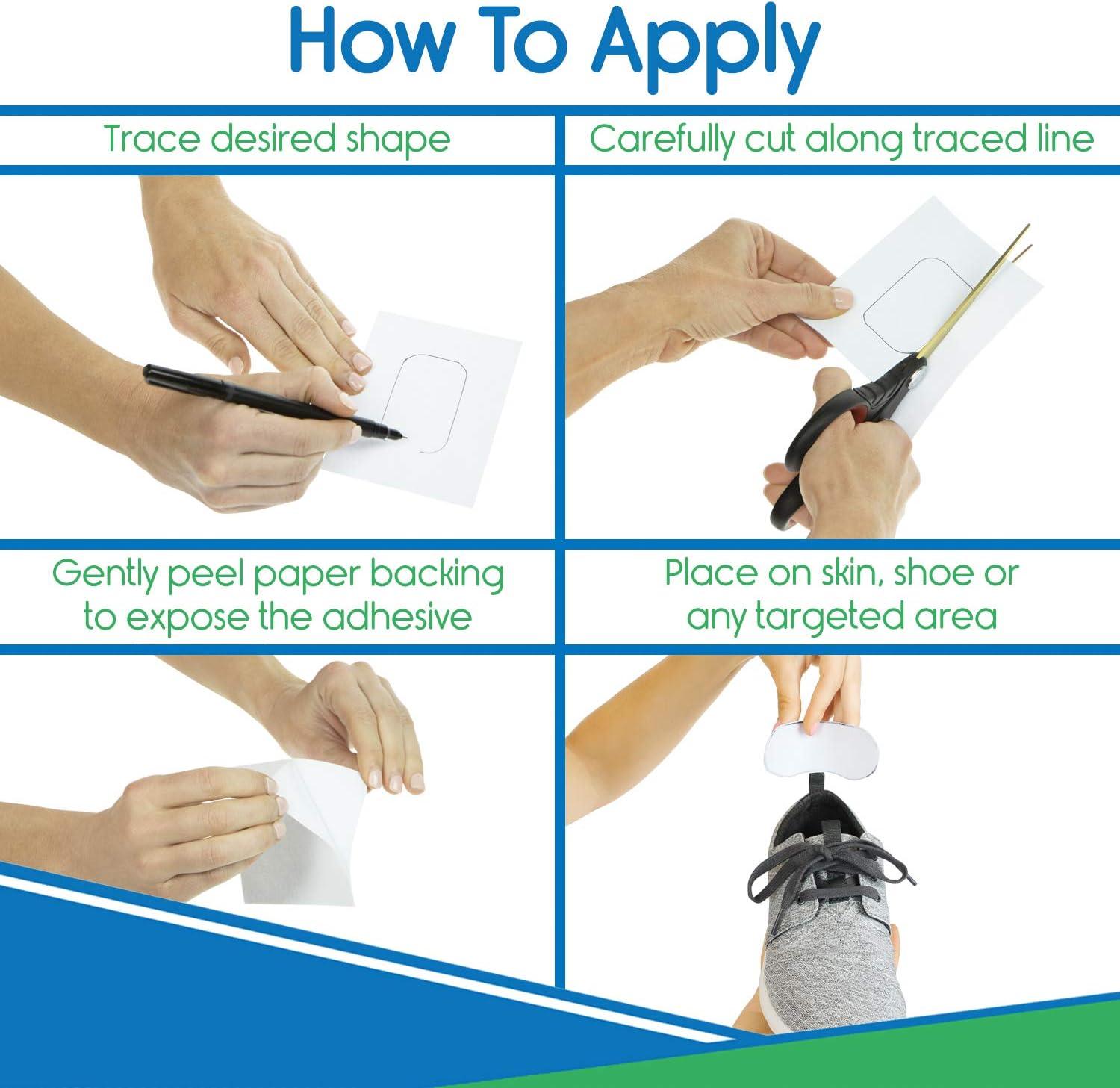 ViveSole Moleskin Foot Blister Protection - 8 Pack 4.5x3.5 Square ...