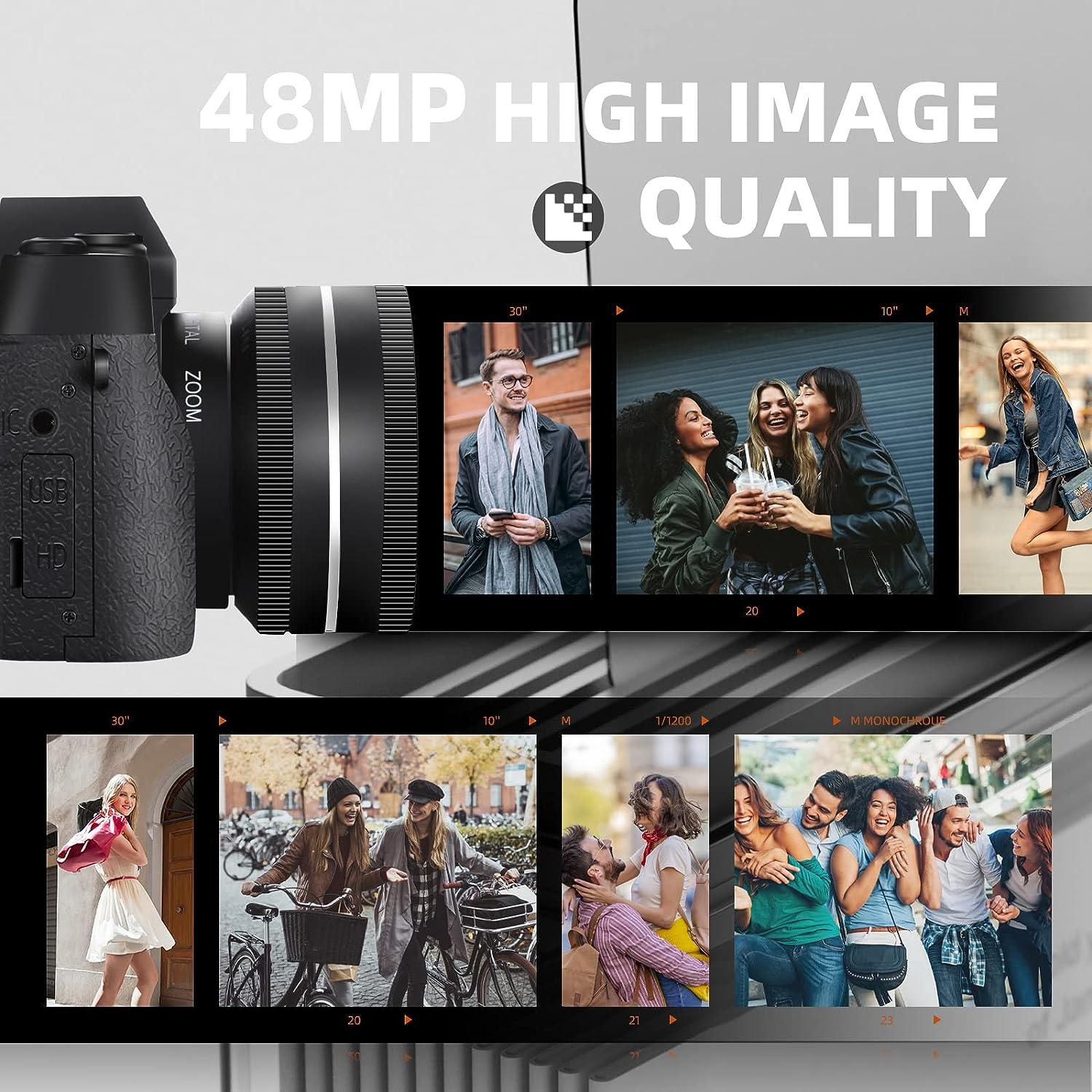 G-Anica 4K Camcorder 48MP Digital Camera with Flip Screen and 32GB SD Card - Vlogging YouTube ...