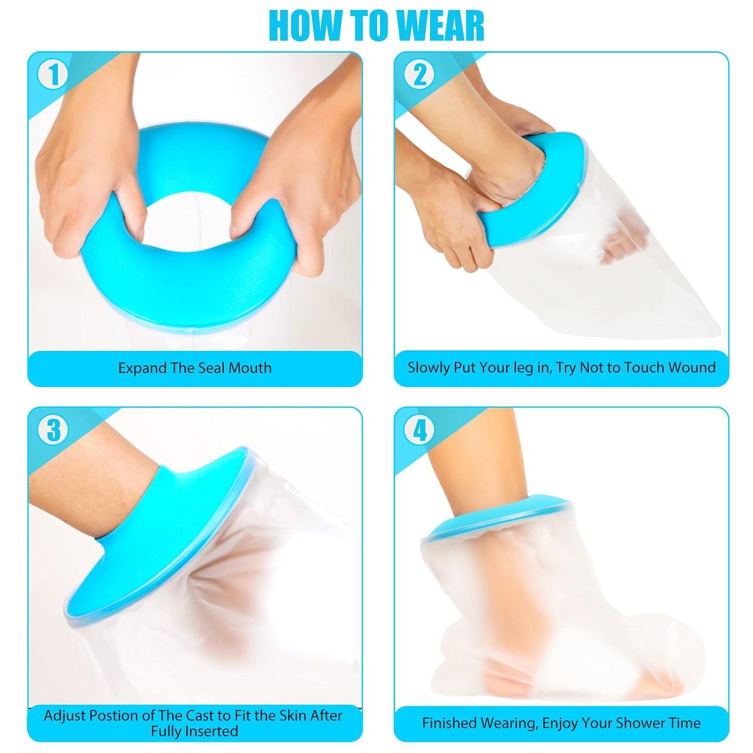 Waterproof Foot Cast Cover - Shower & Bath Protector for Broken Foot ...