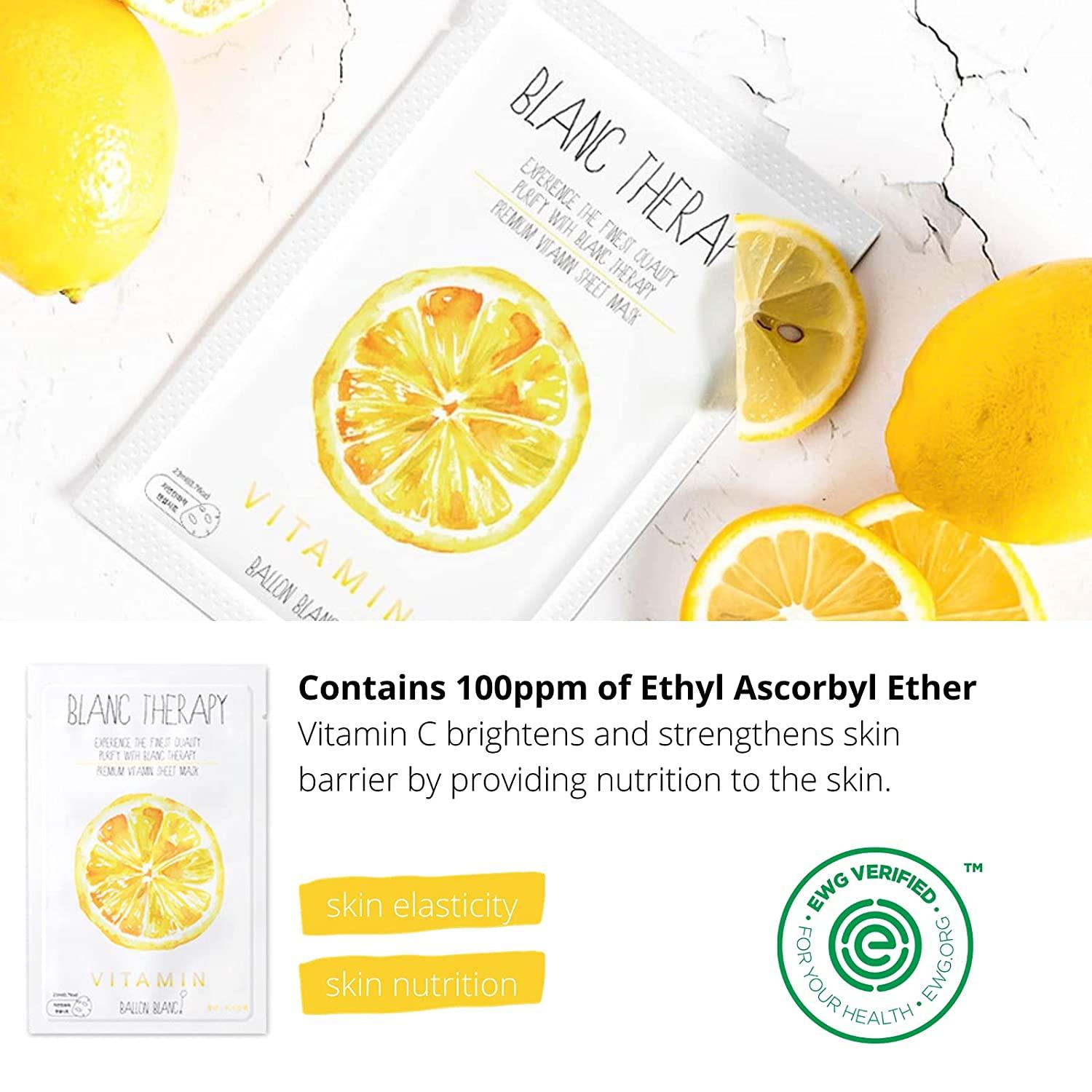 BALLONBLANC Relaxing Facial Mask Set - 6 Nutrient-Rich Sheet Masks with ...