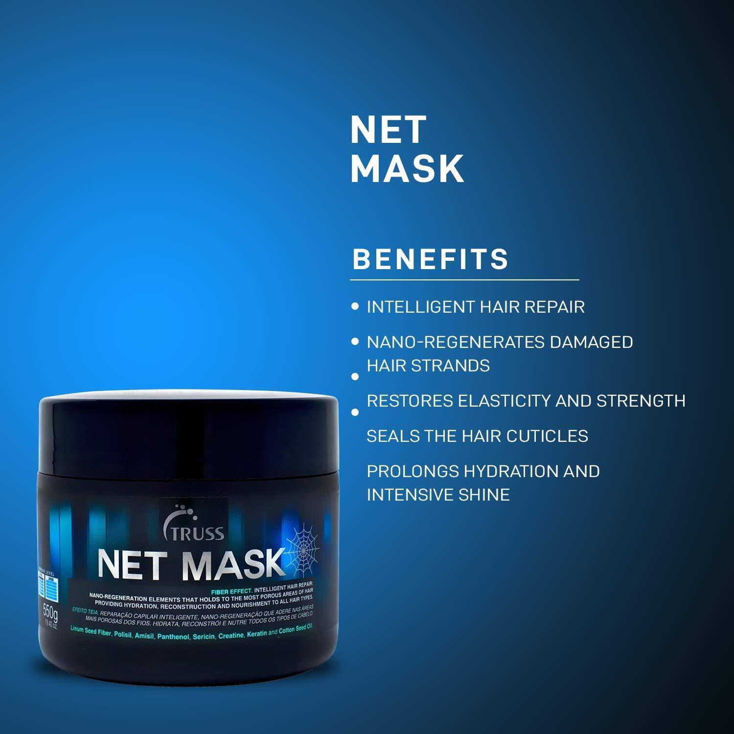 TRUSS Net Mask Hair Mask Bundle + Blond Shampoo - Ultimate Hair Care ...