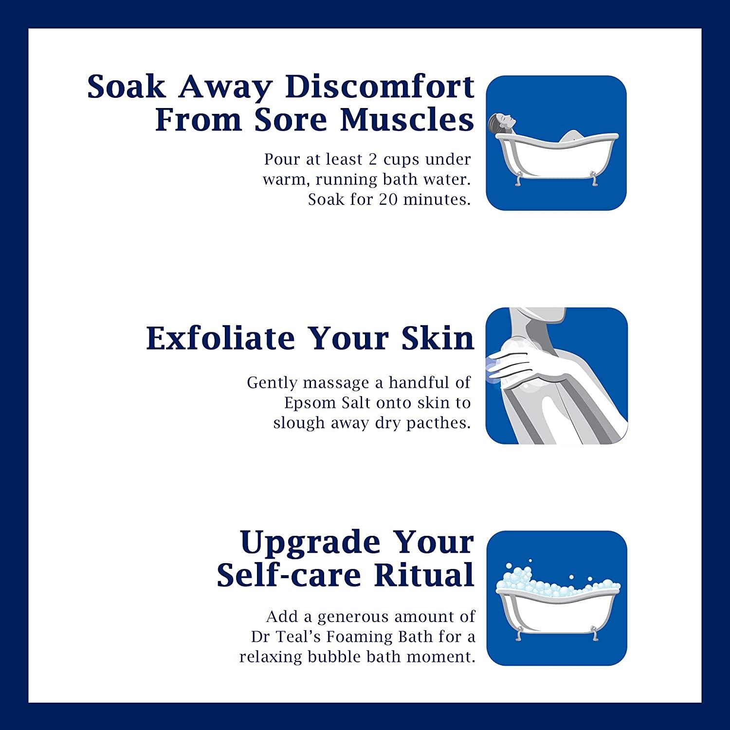Dr Teal's Menthol & Camphor Vapor Bath Epsom Salt 6 lb (Pack of 3 ...