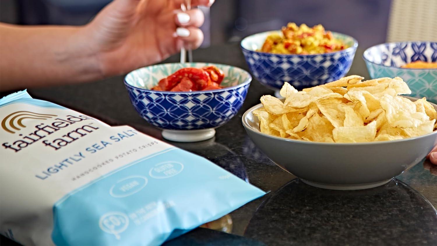 Fairfields Farm Crisps Lightly Sea Salted Hand Cooked Potato Crisps 40g ...