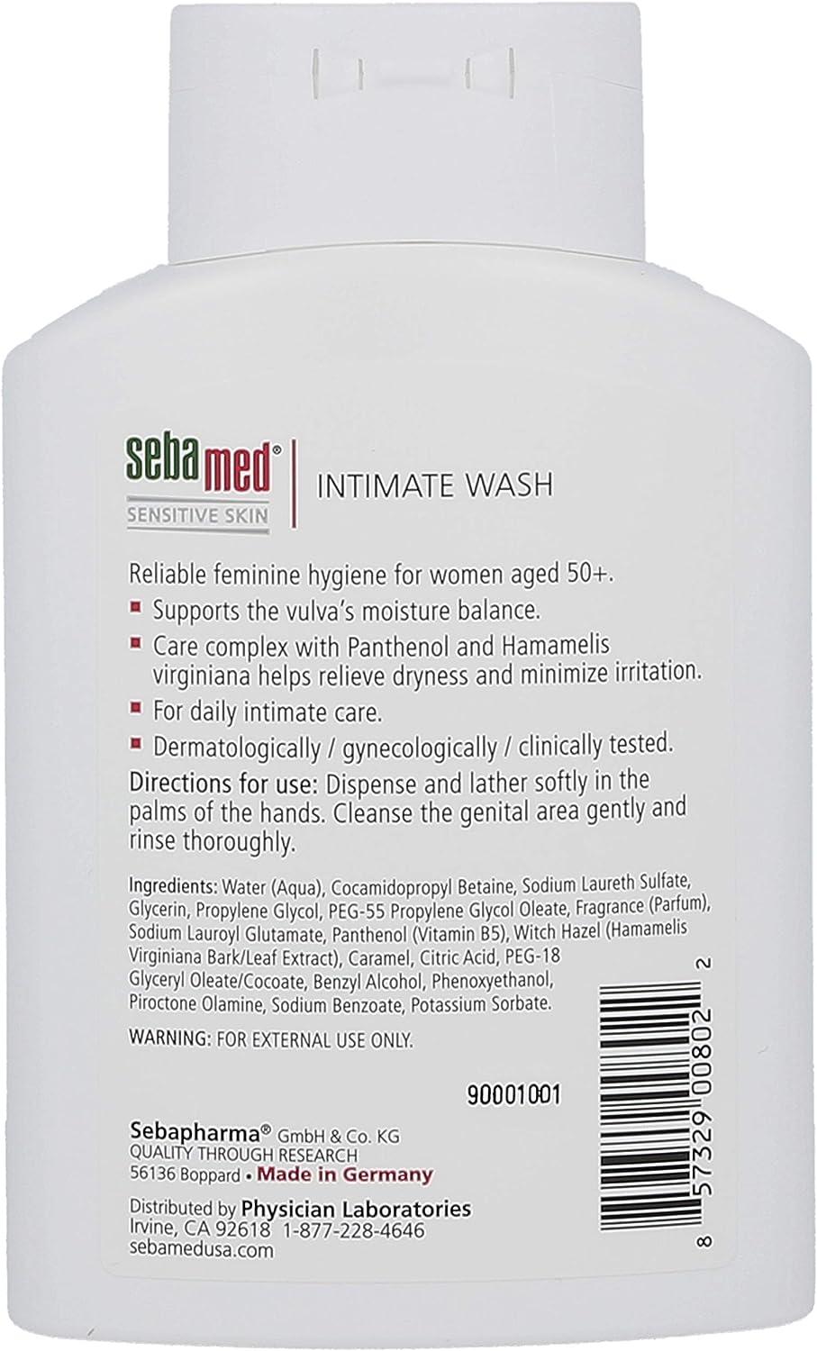 Sebamed Menopause Intimate Wash pH 6.8 200mL - Gentle Hydrating Vaginal ...