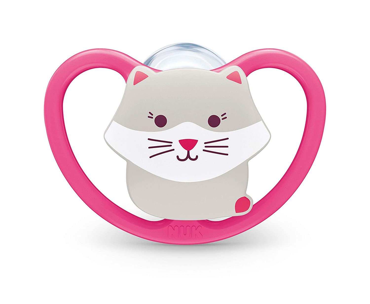 NUK Space Orthodontic Pacifiers 18-36 Months - 2 Pack for Kids - Cat ...