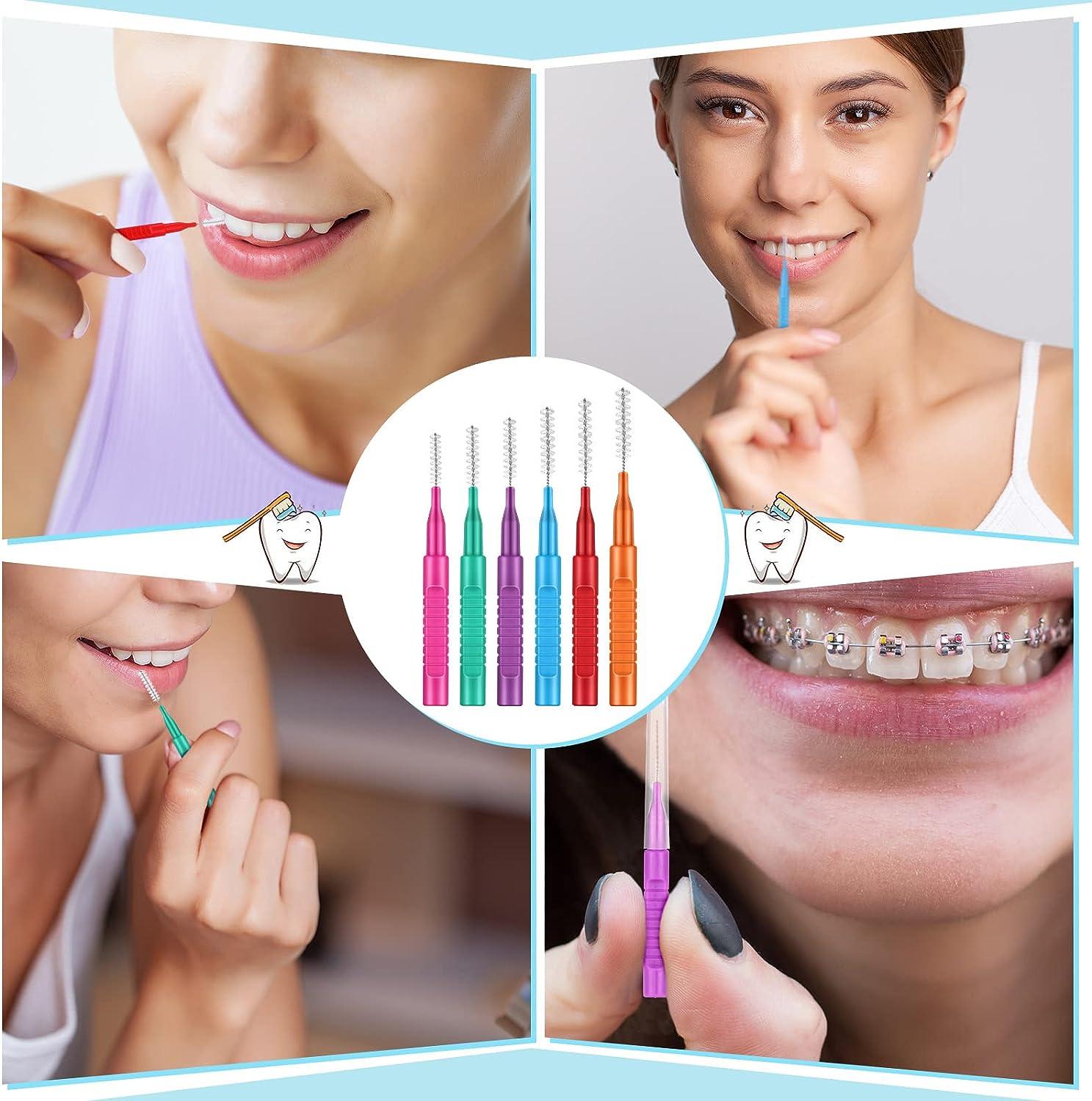 Yinder 100 Pcs Interdental Braces Brushes for Teeth Cleaning - Soft ...