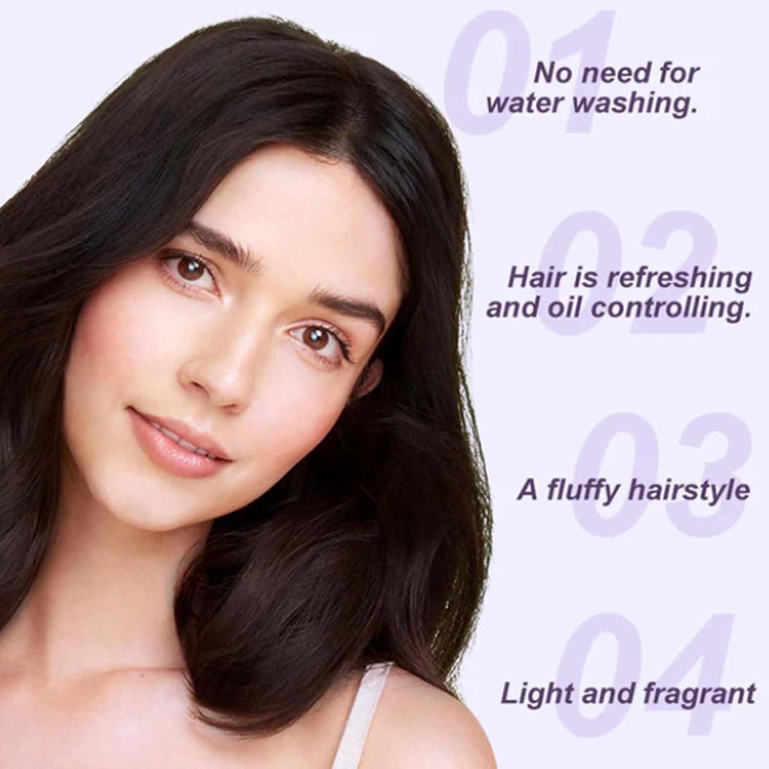 Wash Free Fluffy Dry Hair Spray Reduces Greasiness & Oiliness Hair ...