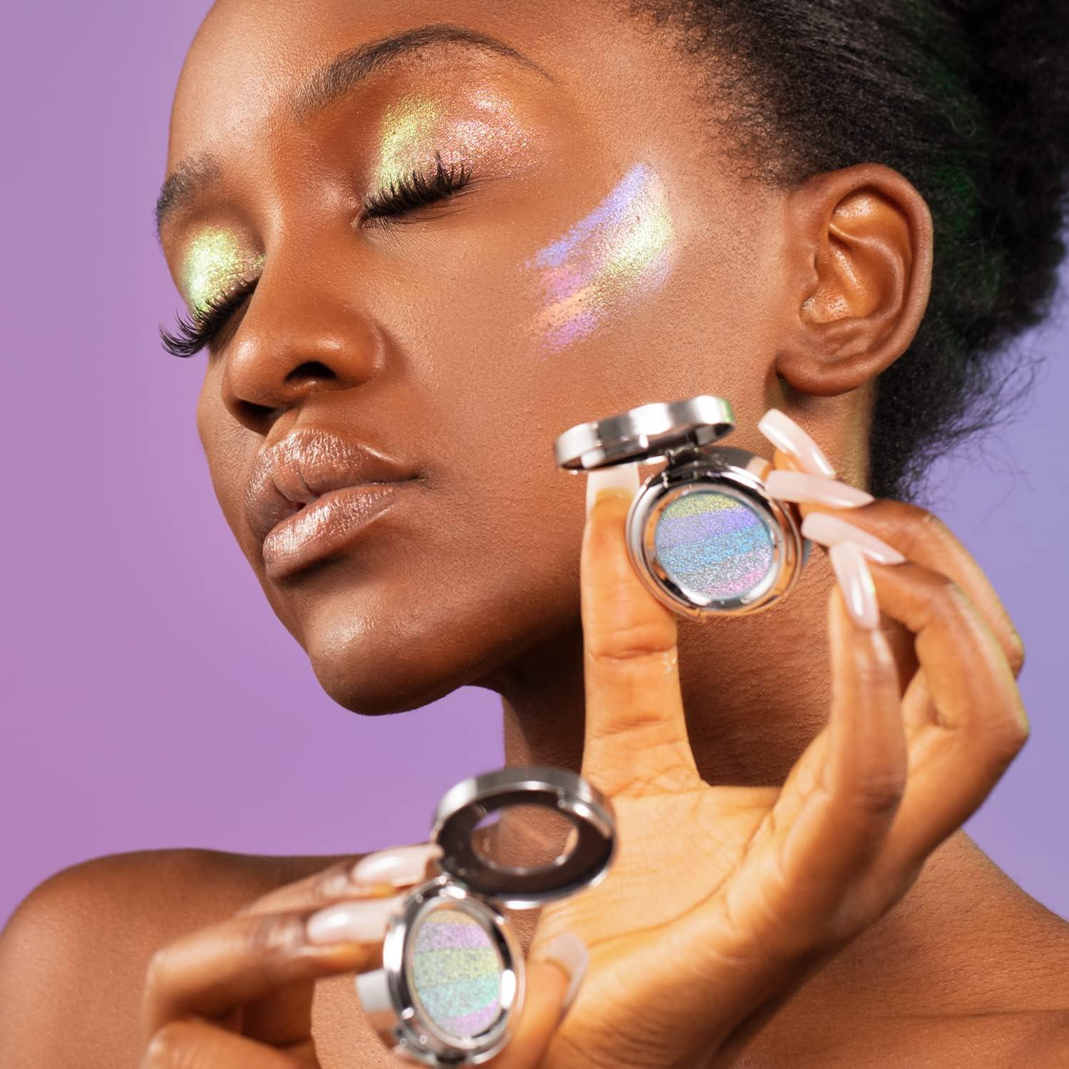 CHARMACY Multichrome Glitter Highlighter Makeup Palette Shimmer Cream ...