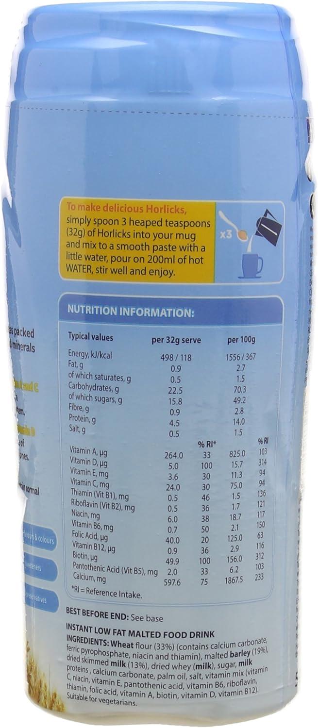 Horlicks Original Malted Milk Drink Light 500g - Nutritious and ...