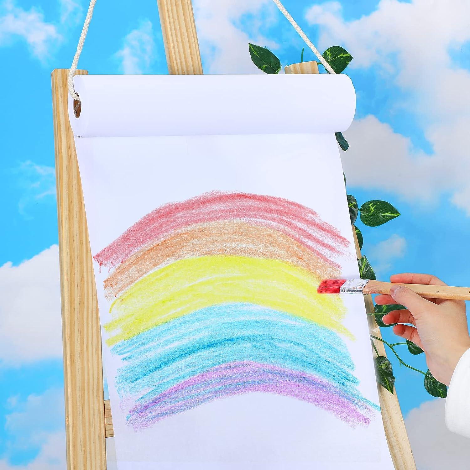 3 Piece Easel Paper Roll - 82 Feet White Drawing Sketching Craft Paper ...