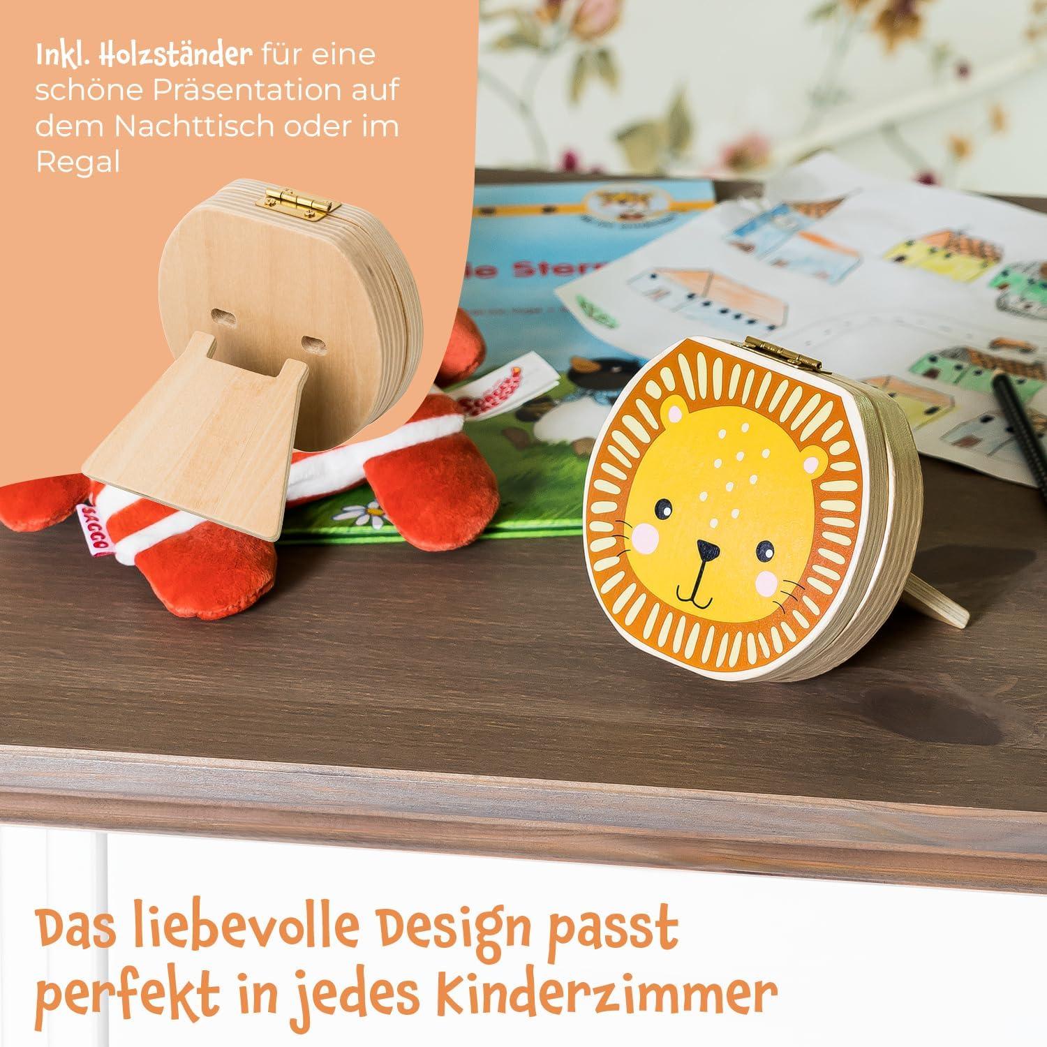 Buy Hej Kiddo Lion Tooth Box | Ideal Milk Teeth Jar for Boys & Girls ...